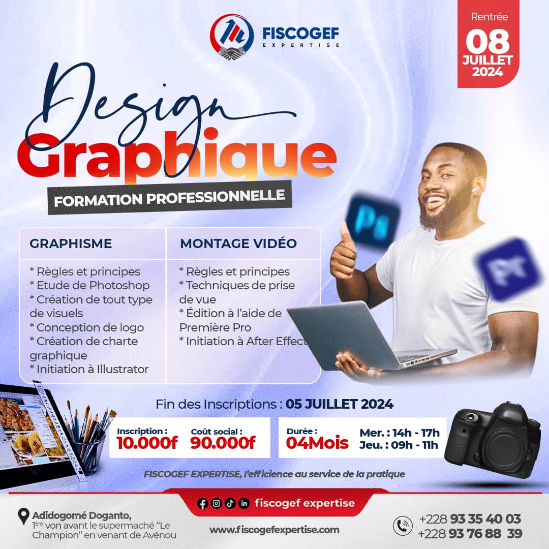 Formation En Graphisme & Vidéographie (04 Mois) | EmploiTogo.INFO