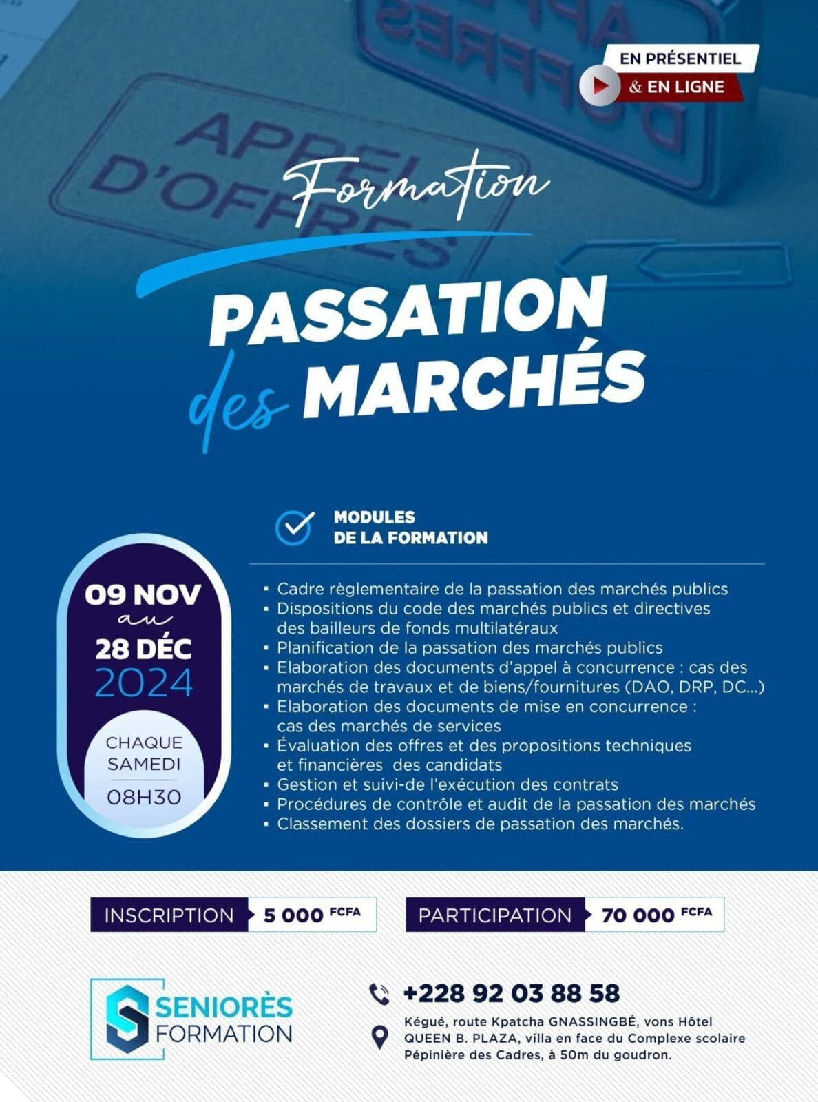 Formation En Passation Des Marchés Publics | EmploiTogo.INFO Formation En Passation Des Marchés Publics | EmploiTogo.INFO