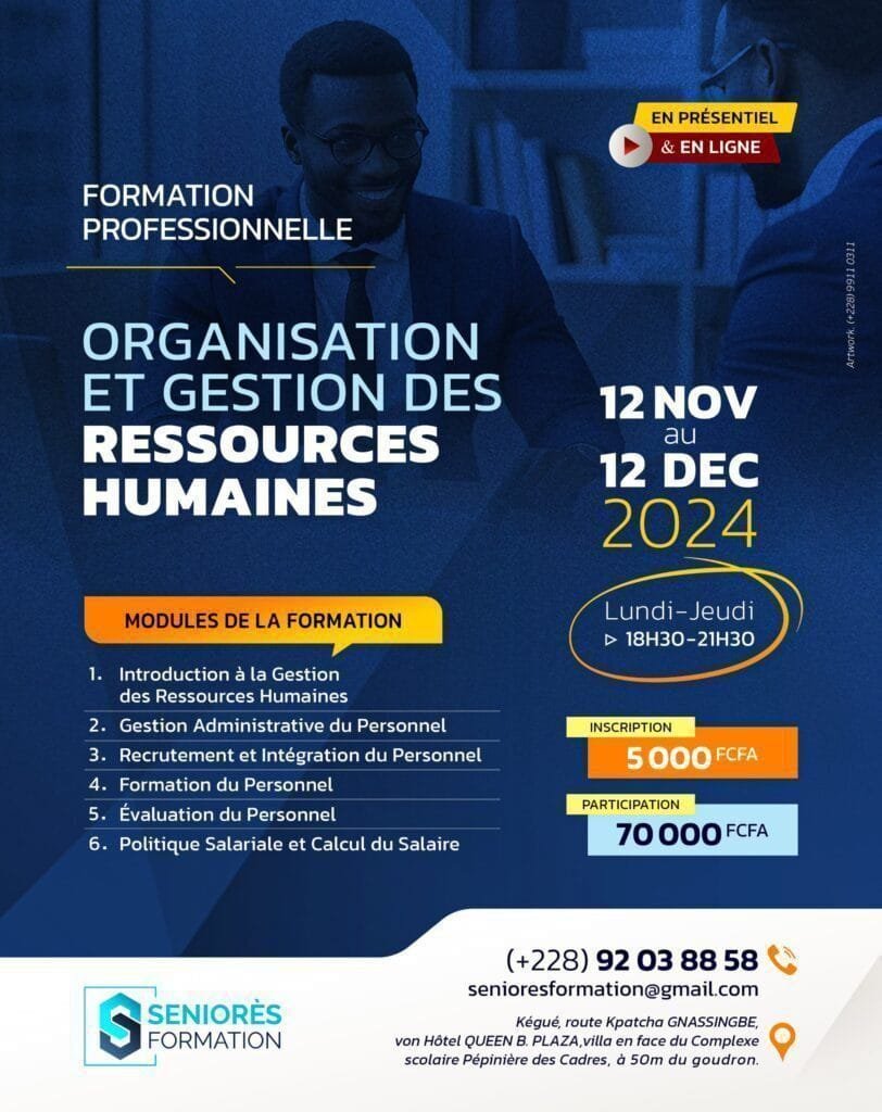 Formation Professionnelle En Organisation Et Gestion Des Ressources ...